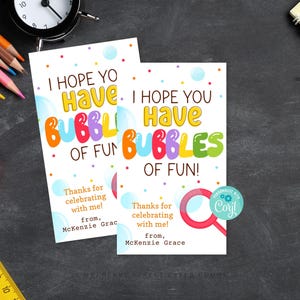 Bubbles of Fun Gift Tag Printable Instant Download Bubbles Gift Tag ...