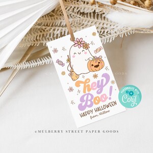 Instant Download Halloween Gift Tag Printable Groovy Ghost Halloween ...