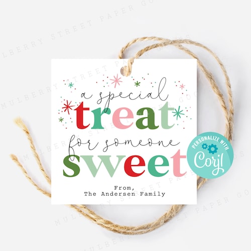 Printable Christmas Treat for Someone Sweet Gift Tag - Etsy