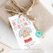 Book Lover Christmas Gift Tag Printable Instant Download Book Club Gift ...