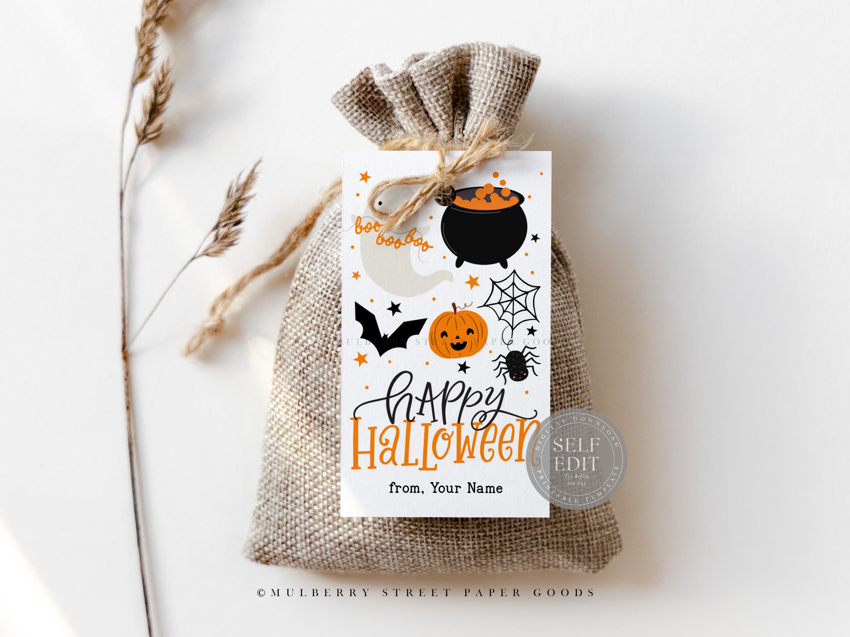 Happy Halloween Gift Tag Printable Digital Download Not-so-spooky ...