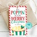 Christmas Popcorn Gift Tag, Holiday Popcorn Treat Bag Tag Printable ...