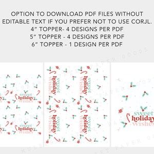 Printable Sweet Holiday Wishes Gift Bag Topper, Christmas Treat Bag ...