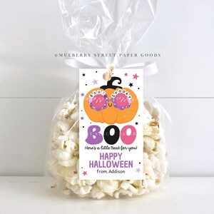 Editable Halloween Gift Tag Printable Boo Here's a Little Treat for You ...