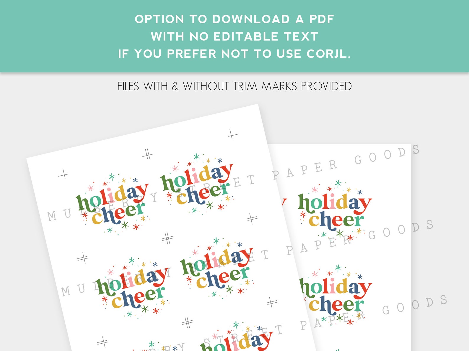 Printable Holiday Cheer Gift Tag Instant Download Editable - Etsy