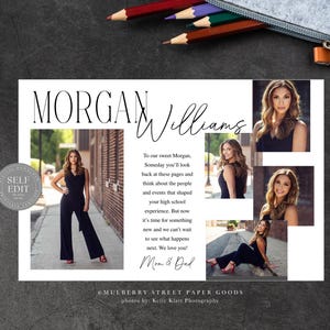 Half Page High School Senior Yearbook Ad, Senior Graduation Tribute ...