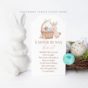 Editable Easter Bunny Bait Tag Printable Instant Download Easter Bunny ...
