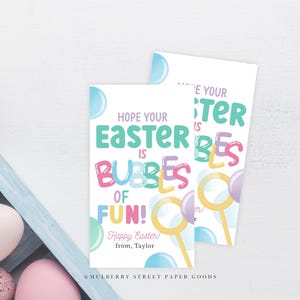 Printable Easter Bubbles Gift Tag, Hope Your Easter is Bubbles of Fun ...