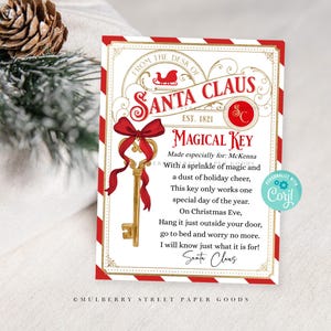 Editable Santa's Magic Key Printable From the Desk of Santa Claus ...