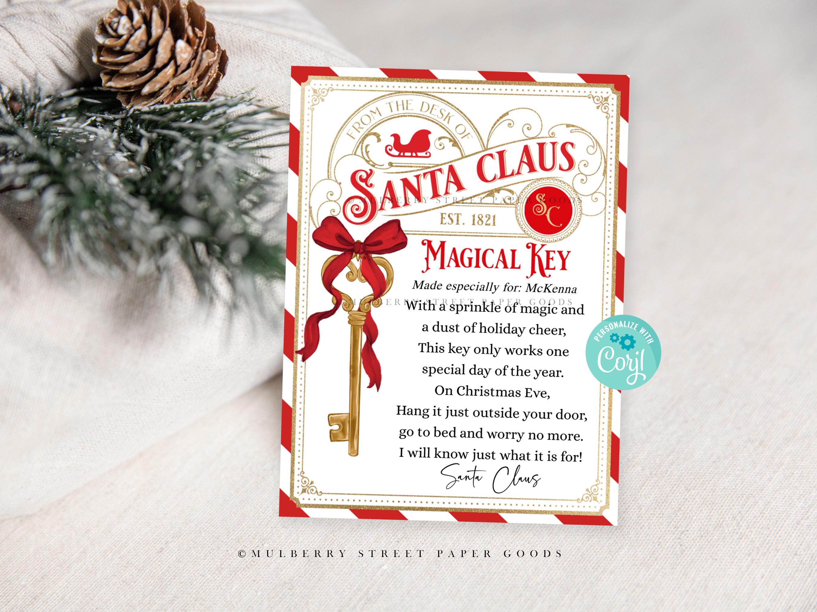 Editable Santa's Magic Key Printable From the Desk of Santa Claus ...