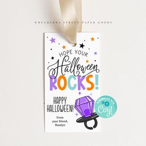 Halloween Ring Pop Gift Tag Printable Halloween Party Favor Gift ...