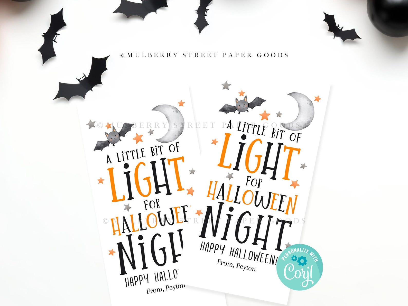 Printable Halloween Glow Stick Holder, A Little Bit of Light for ...