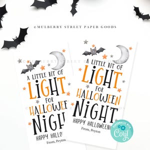 Printable Halloween Glow Stick Holder, A Little Bit of Light for ...