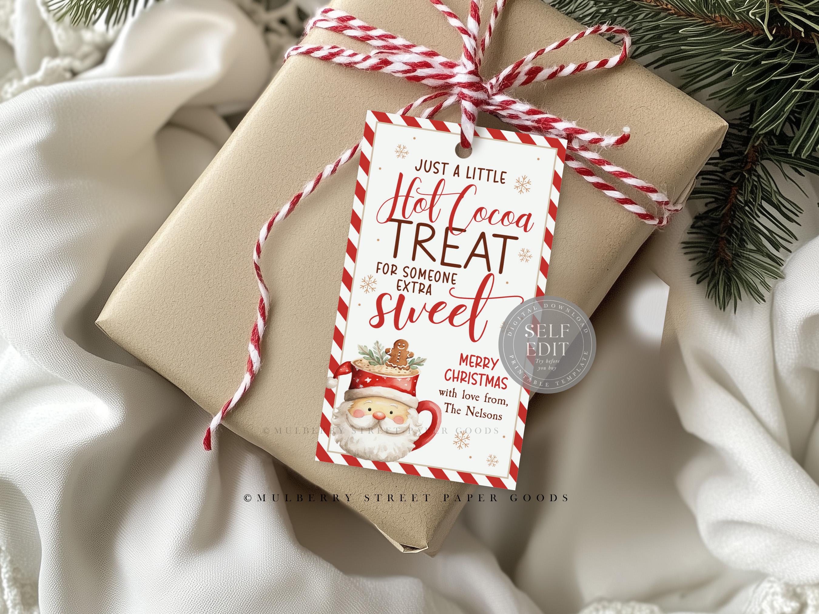 Printable Hot Cocoa Christmas Gift Tag Hot Chocolate Treat for Someone ...