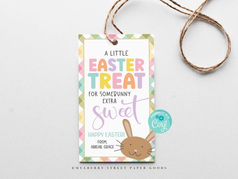 Printable Easter Treat for Somebunny Sweet Gift Tag, Instant Download ...