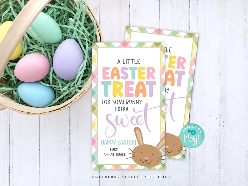 Printable Easter Treat for Somebunny Sweet Gift Tag, Instant Download ...