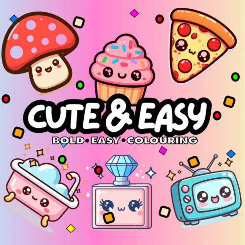 Cute & Easy Colouring - Etsy