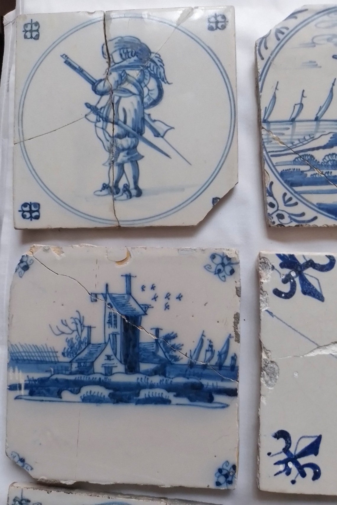Antique 18th Century Dutch Delft Tiles - Etsy UK