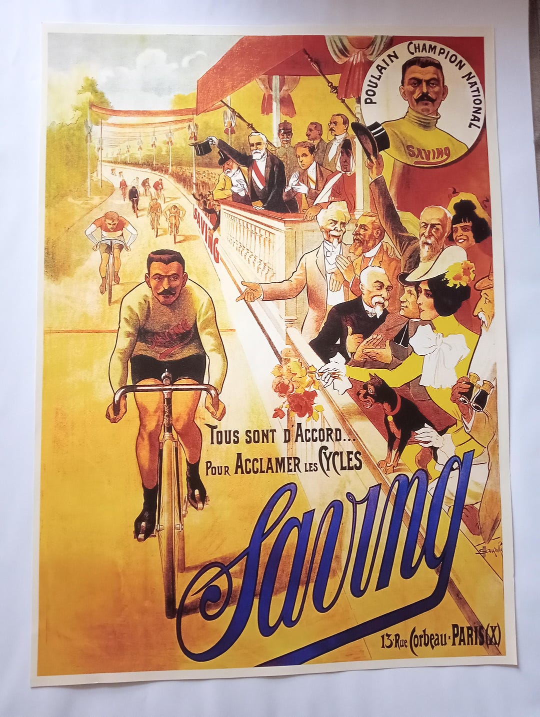French Cycling Poster - Etsy