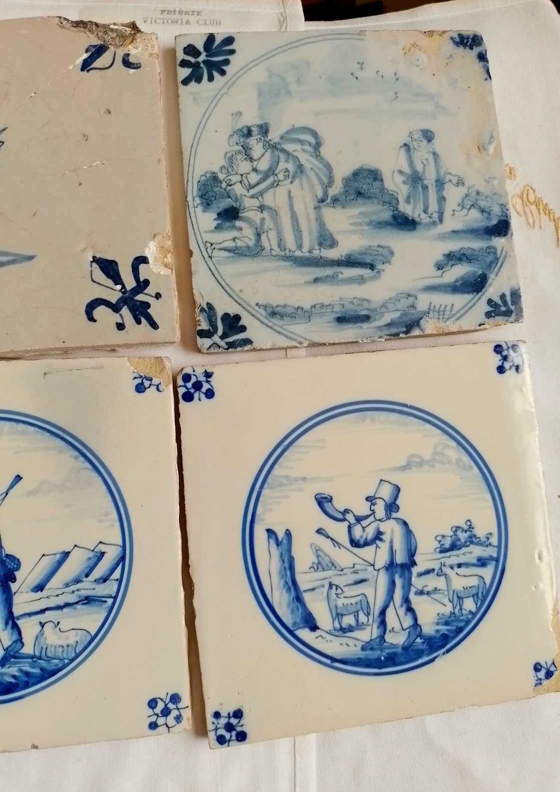 18th Century Dutch and English Delft Tiles - Etsy