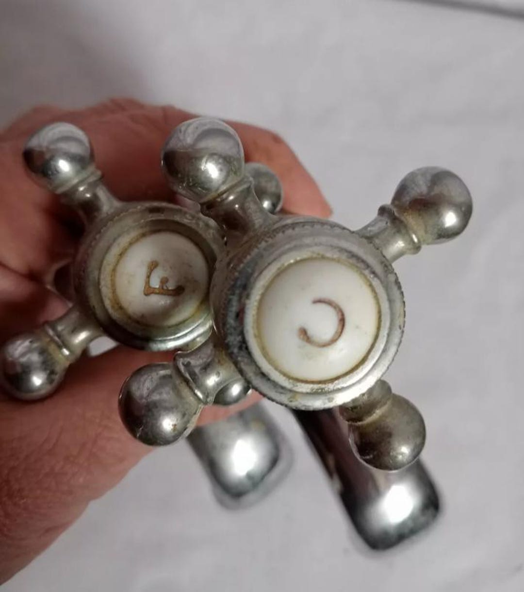 Vintage French Chrome Bathroom Taps - Etsy