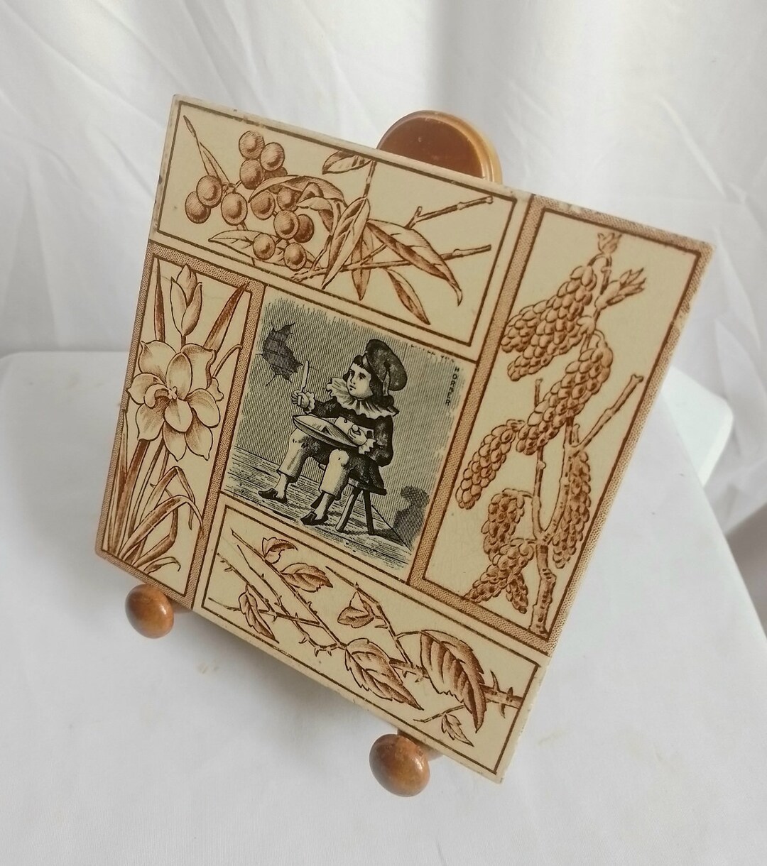 Victorian Kate Greenaway Design Jack Horner Ceramic Tile - Etsy