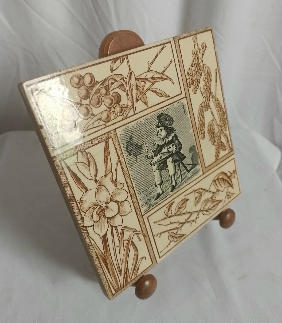 Victorian Kate Greenaway Design Jack Horner Ceramic Tile - Etsy