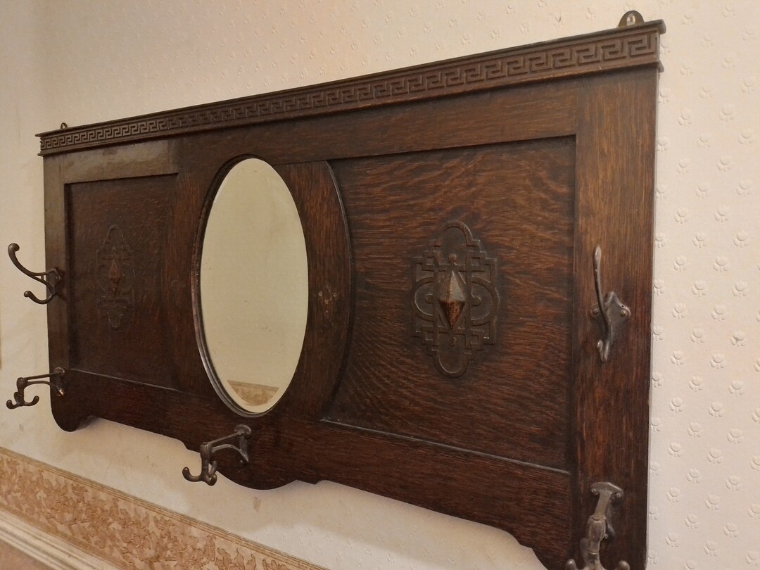 Edwardian Mirrored Coat Rack - Etsy