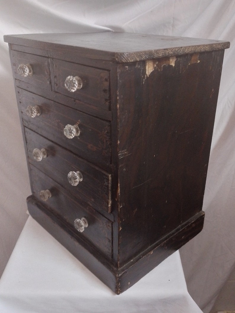 Victorian Stained Wood Table Top Chest - Etsy