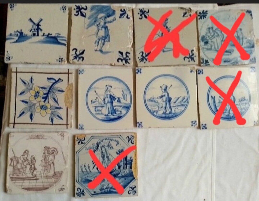 18th Century Dutch and English Delft Tiles - Etsy