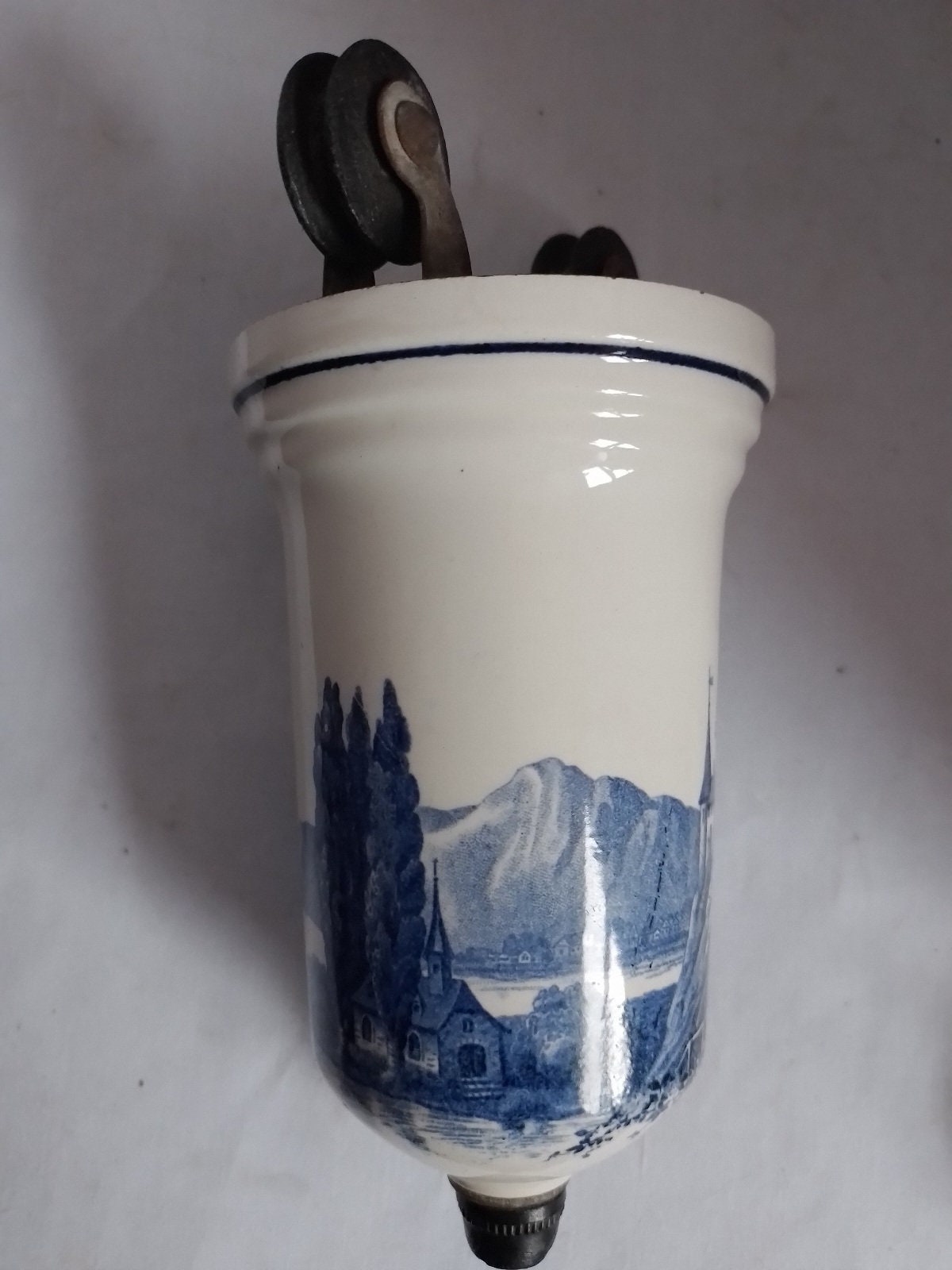 Vintage French Ceramic Counterweight for Pulldown Light - Etsy