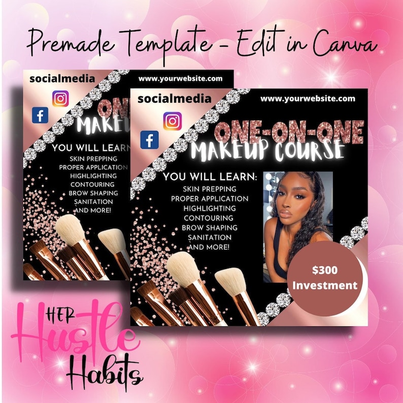 Makeup Class Flyer Makeup Course Beauty Class Flyer DIY - Etsy