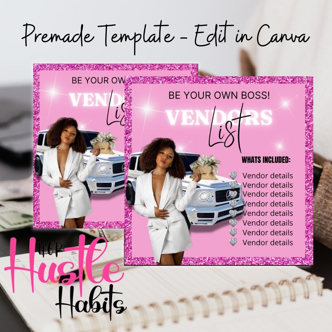 Flyer, Vendor List Flyer, Social Media Flyer, DIY Vendor List Template ...