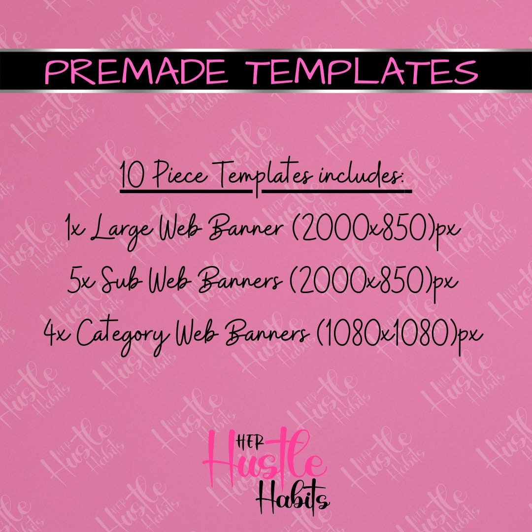 10x Web Banner Kit, DIY Web Banner Templates, Webkit, Online Boutique ...