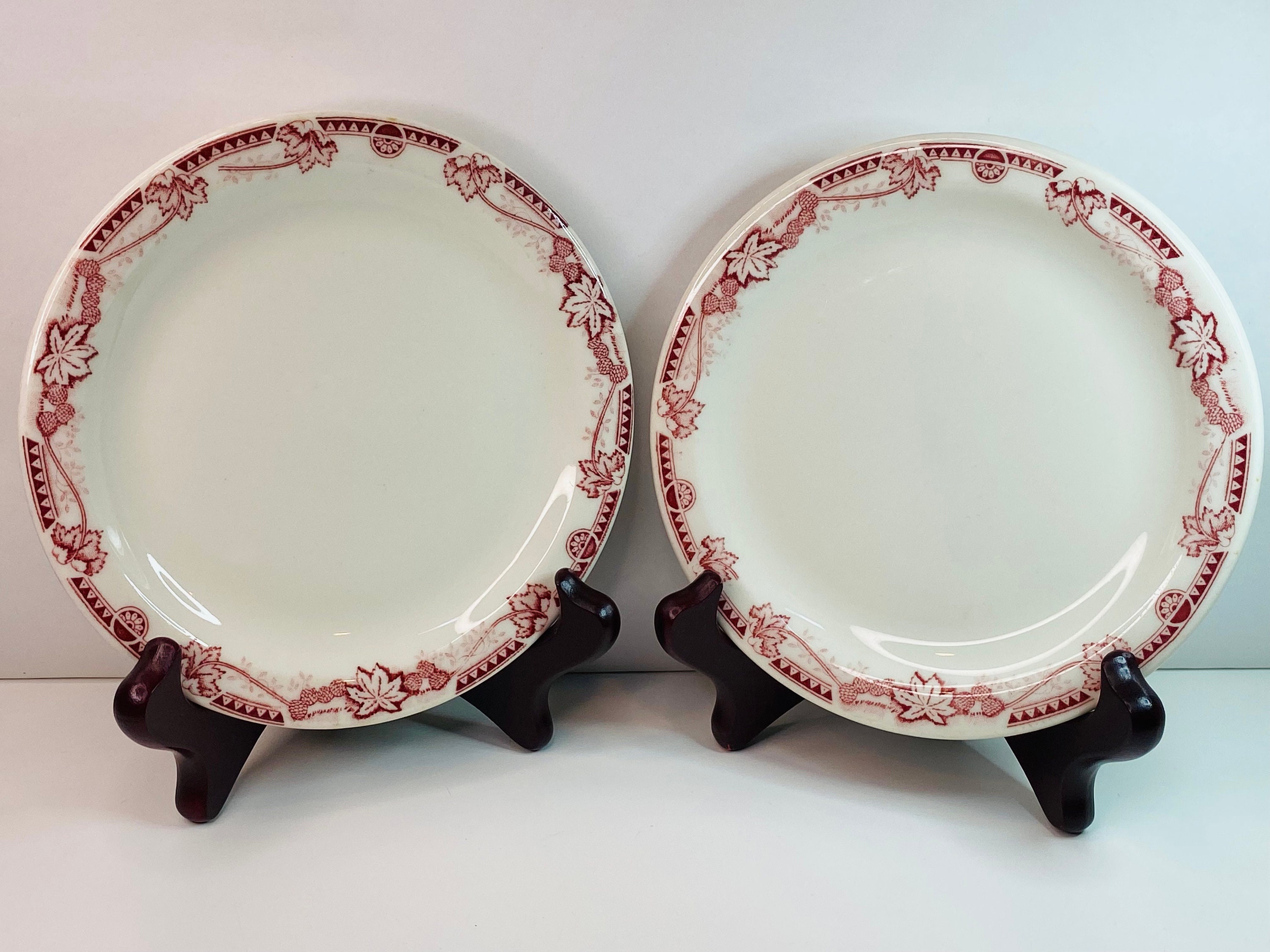 Vintage 1960s Walker China 5.5" Maple Leaves Bread Dessert Plate ...