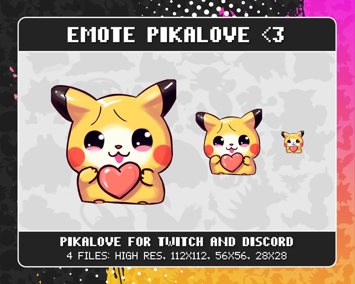 Pokemon Emotes | Pikachu Emotes for Twitch and Discord - Etsy