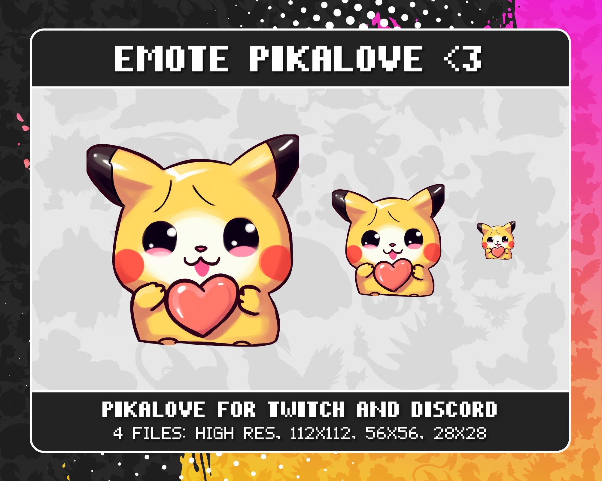 Pokemon Emotes Pikachu Emotes for Twitch and Discord - Etsy