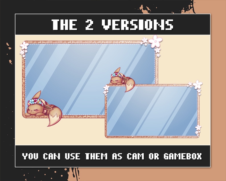 Pokemon Stream Webcam / Eevee Pokemon / Twitch Overlay / Animated ...