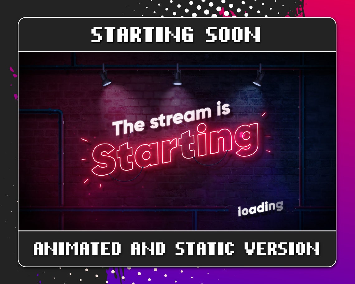 Twitch Animated Starting Soon for Live Streaming Twitch Starting Soon ...
