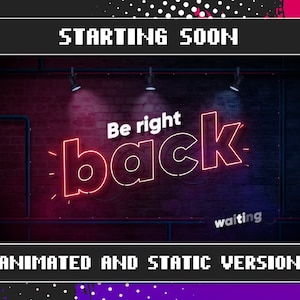 Red Neon - Twitch Animated Be Right Back for Live Streaming - Twitch Be ...