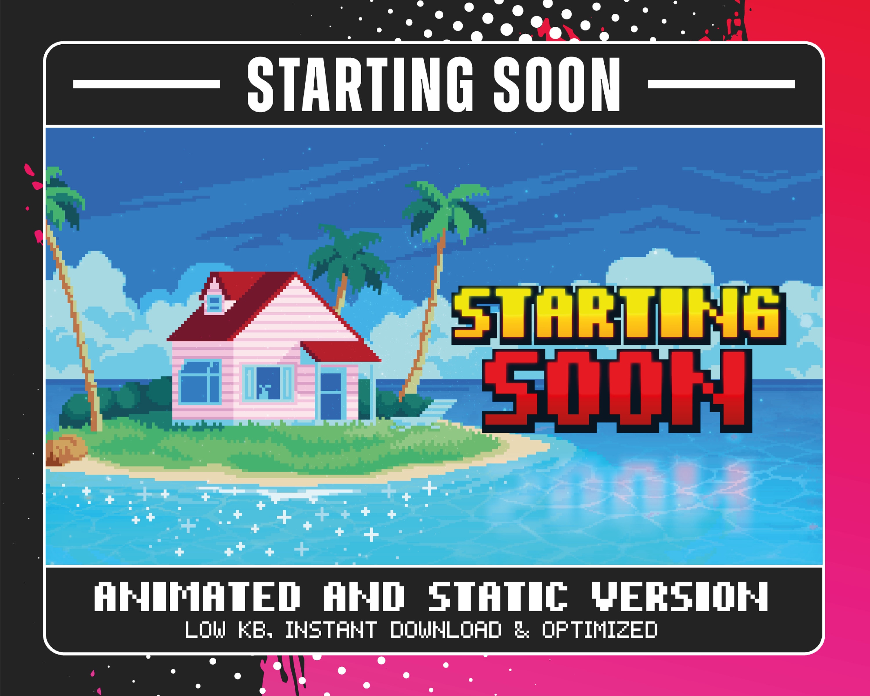 Cozy Pixel Art Animated Screens, Anime Overlay , Twitch Screens ...