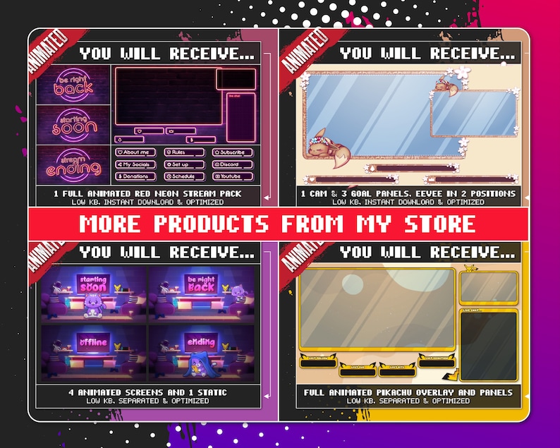 Red Neon - Twitch Animated Be Right Back for Live Streaming - Twitch Be ...