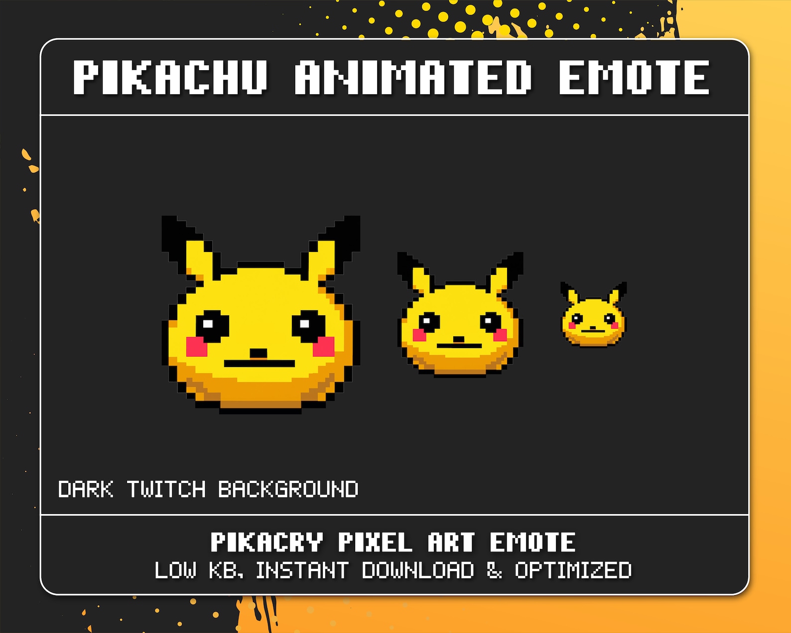 Animated Cute Pokemon Emote for Twitch and Discord Pikachu Emote ...