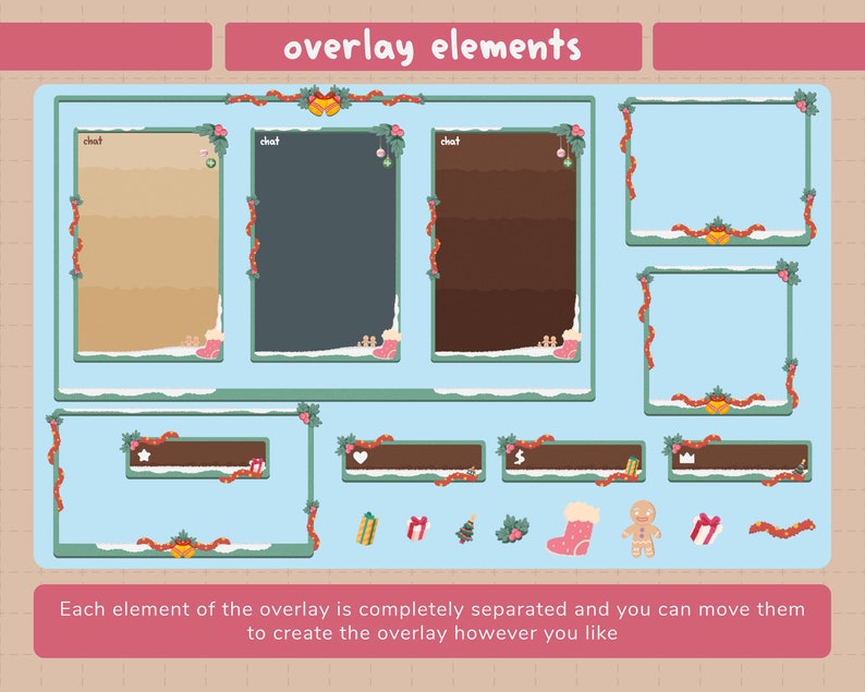 Cozy Christmas Stream Package / Snowy Overlay for Streaming / Stream ...
