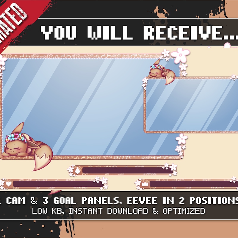 Eevee Stream Overlay - Etsy