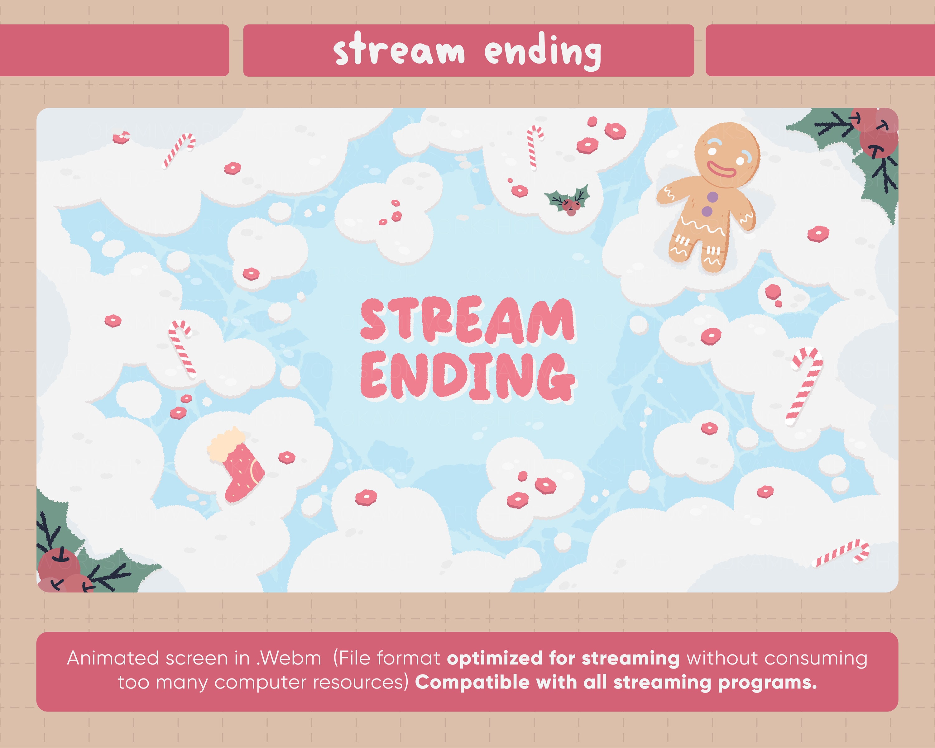 Cozy Christmas Stream Package, Snowy Twitch Overlay - Etsy