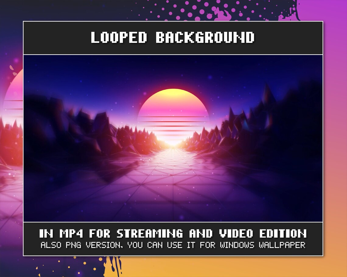 Animated Overlay Twitch Vaporwave Twitch Youtube Streaming - Etsy
