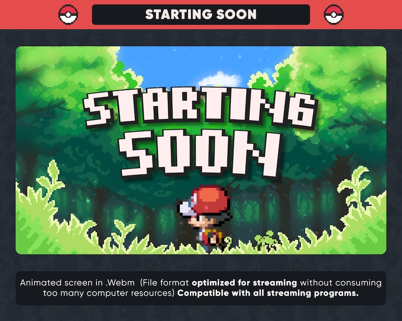 Pokemon Stream Pack / Pokémon Lindo / Superposición De Twitch / Paneles ...