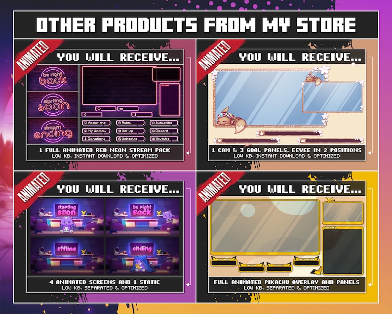 Twitch Vaporwave Panels - Twitch - Streaming - Etsy