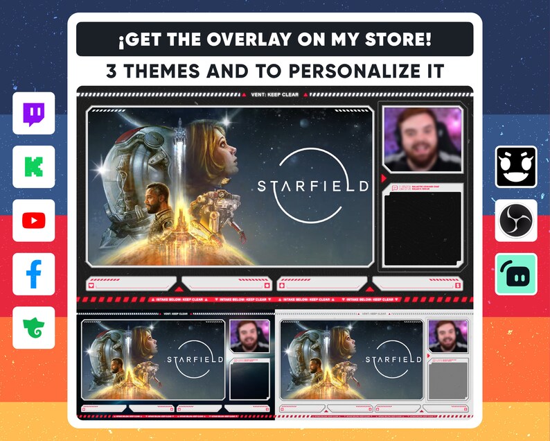 STARFIELD PIXEL ART Space Stream Screens, Animated Starting Soon, Be ...